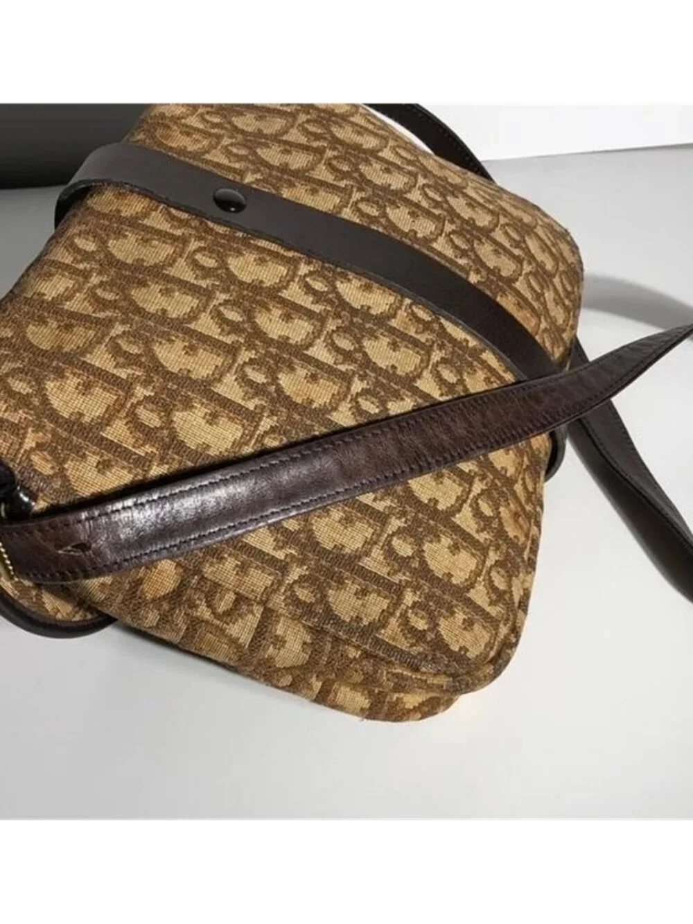 Dior | Bags | Pre Love Brown Monogram Canvas Crossbody Bag With Dark ...